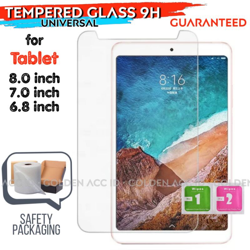 Jual TEMPERED GLASS TABLET Tab universal 8 inci / 7 in / 6.8 inch FOR ...