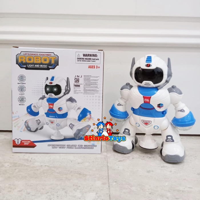 Jual Mainan Robot Dance Rotating 360 Dancing Light And Music | Shopee ...