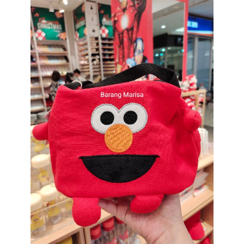 Jual MINISO X SESAME STREET - Elmo Cartoon Lunch Bag | Shopee Indonesia