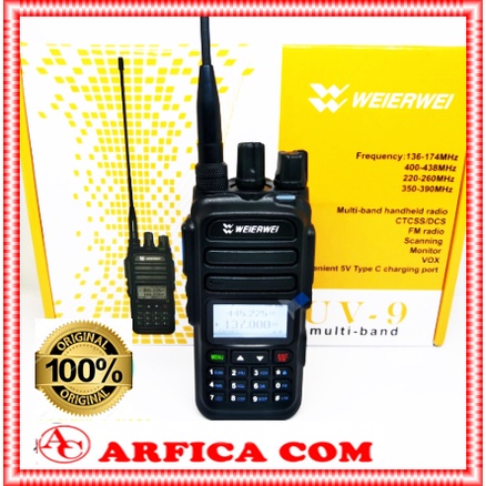 Jual HT WEIERWEI UV9 UV 9 4BAND ORIGINAL - HT WEIRWEI UV 9 UV9 4 BAND MULTIBAND | Shopee Indonesia