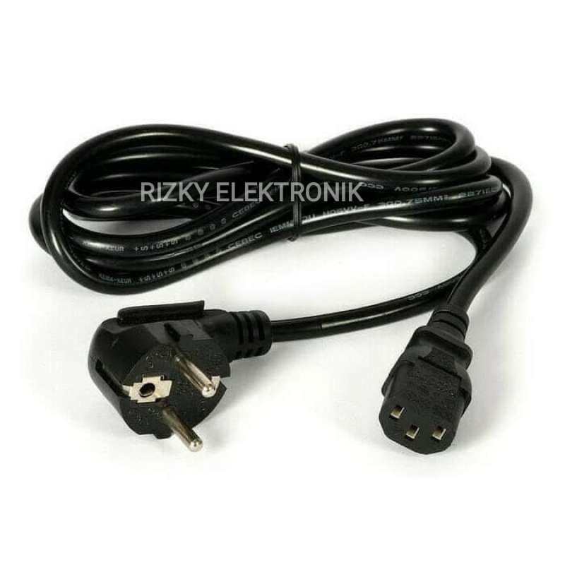 Jual Kabel Cable Listrik Power Komputer CPU Monitor 3 Pin 1.3M 1,3 Meter | Shopee Indonesia