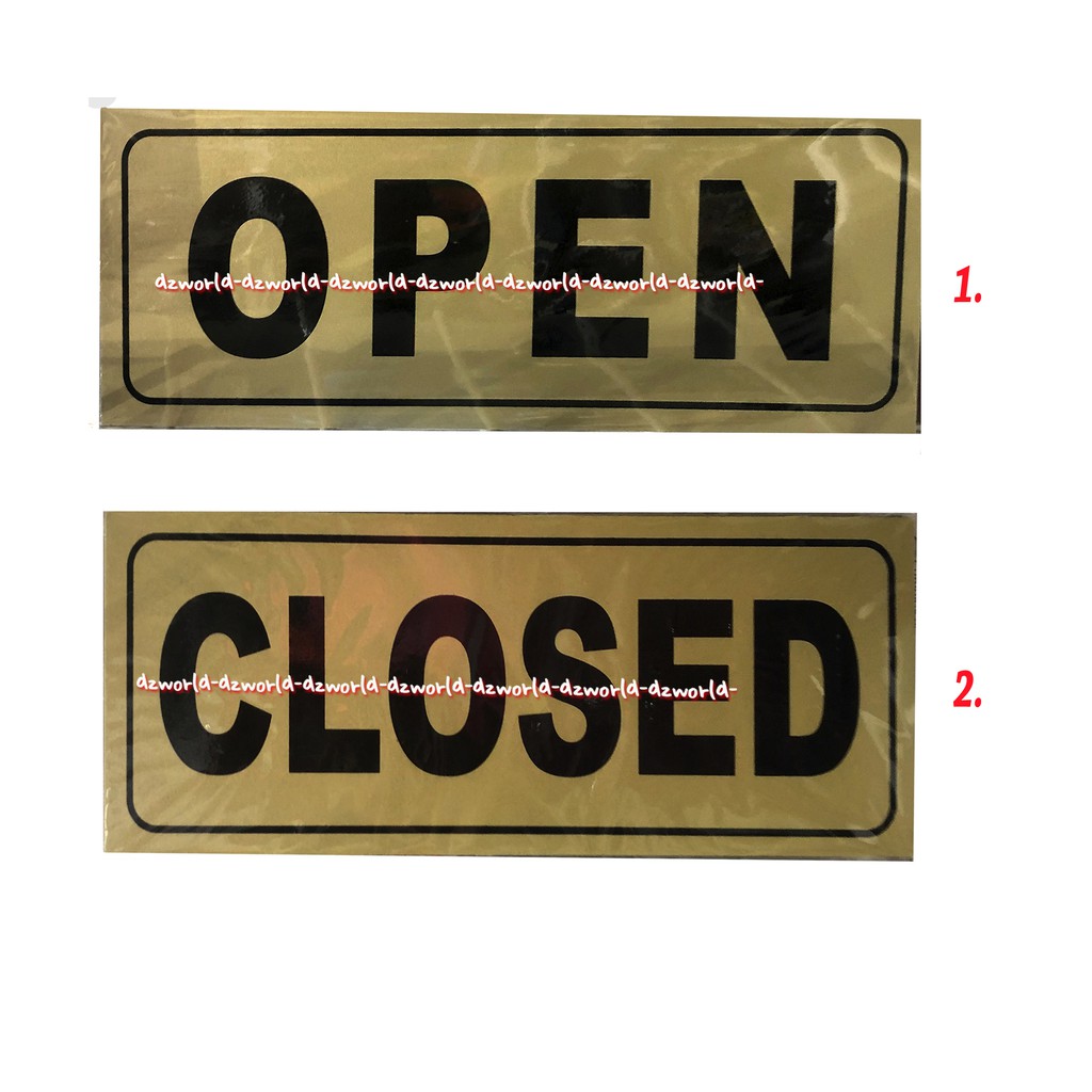 Jual Sign Board Sticker Open & Closed Sign Stiker Tanda Buka Dan Tutup ...