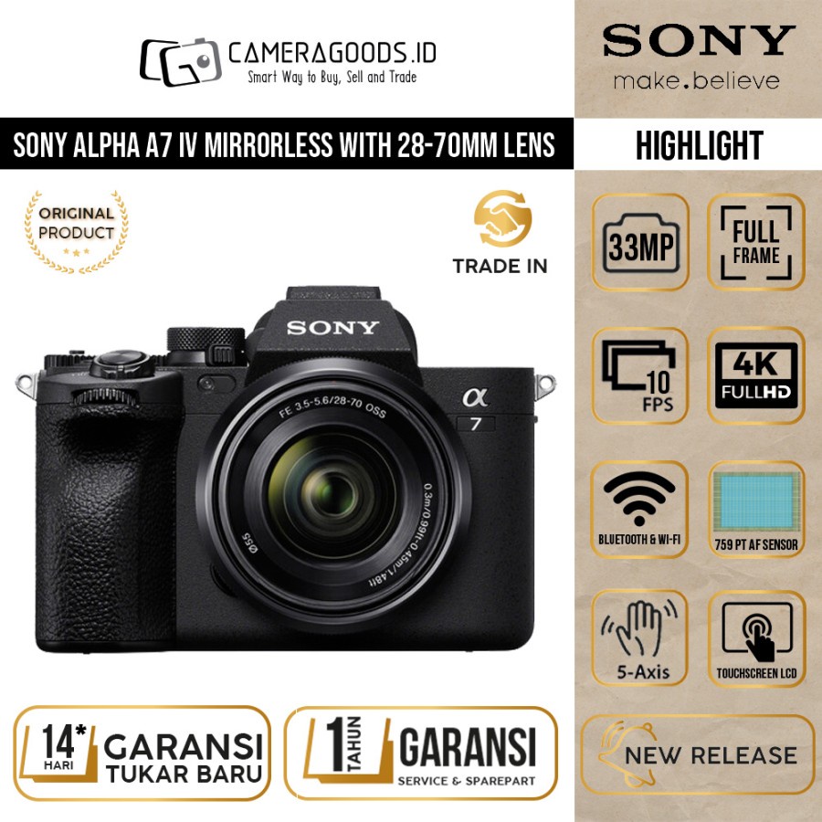Jual Sony a7 Mark IV Mirrorless Camera | Shopee Indonesia