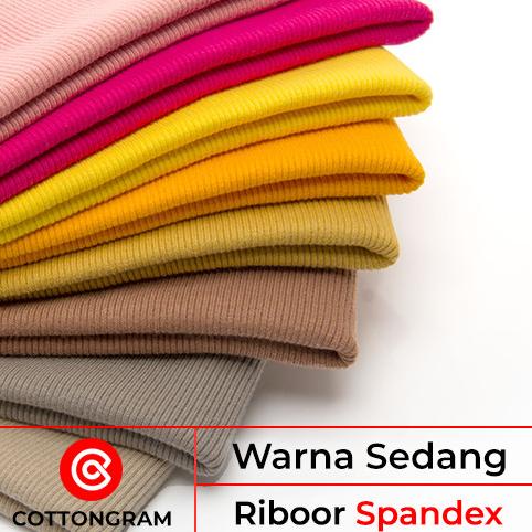 Jual ] Kain Bahan Rib Jaket Rib bur Spandex Cotton Warna Sedang ...