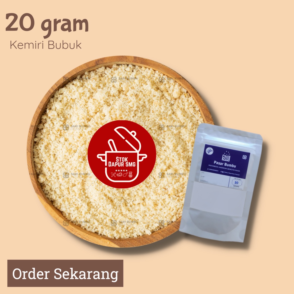 Jual Pasar Bumbu Kemiri Bubuk Halus / Candlenut Powder Pouch Refill ...