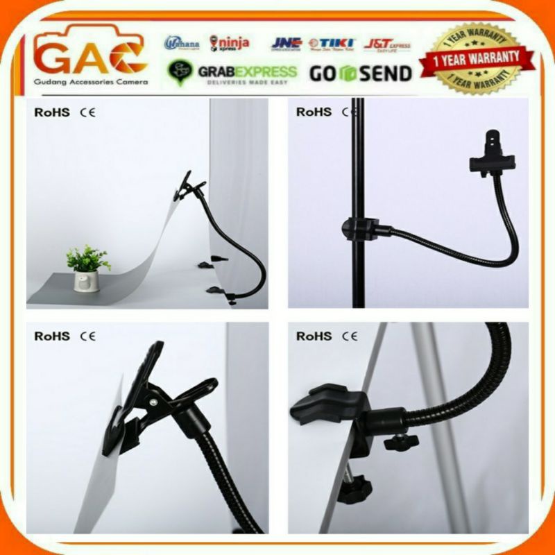 Jual Flexible Gooseneck Magic Arm Clamp Background Holder Studio ...