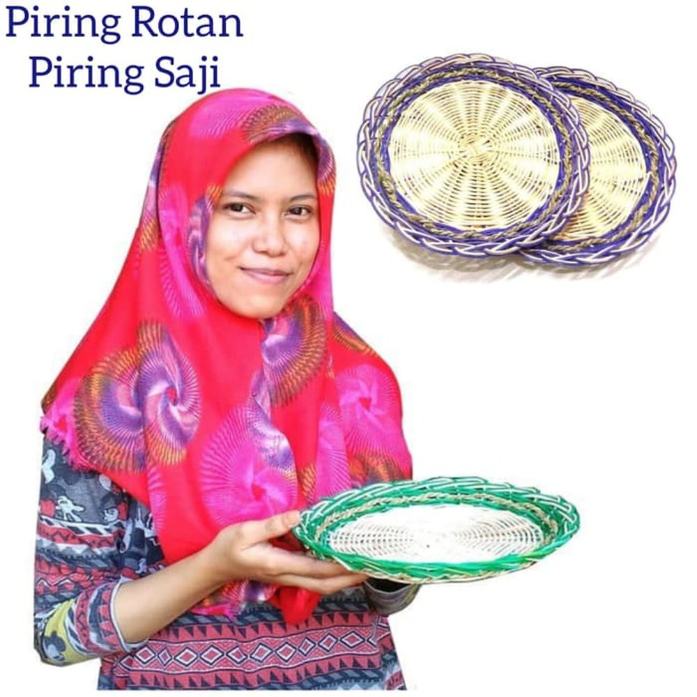 Jual Piring Rotan Piring Lidi Bambu Anyaman | Shopee Indonesia