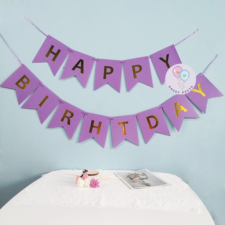 Jual BANNER SEGILIMA HAPPY BIRTHDAY / FLAG SEGILIMA HAPPY BIRTHDAY ...