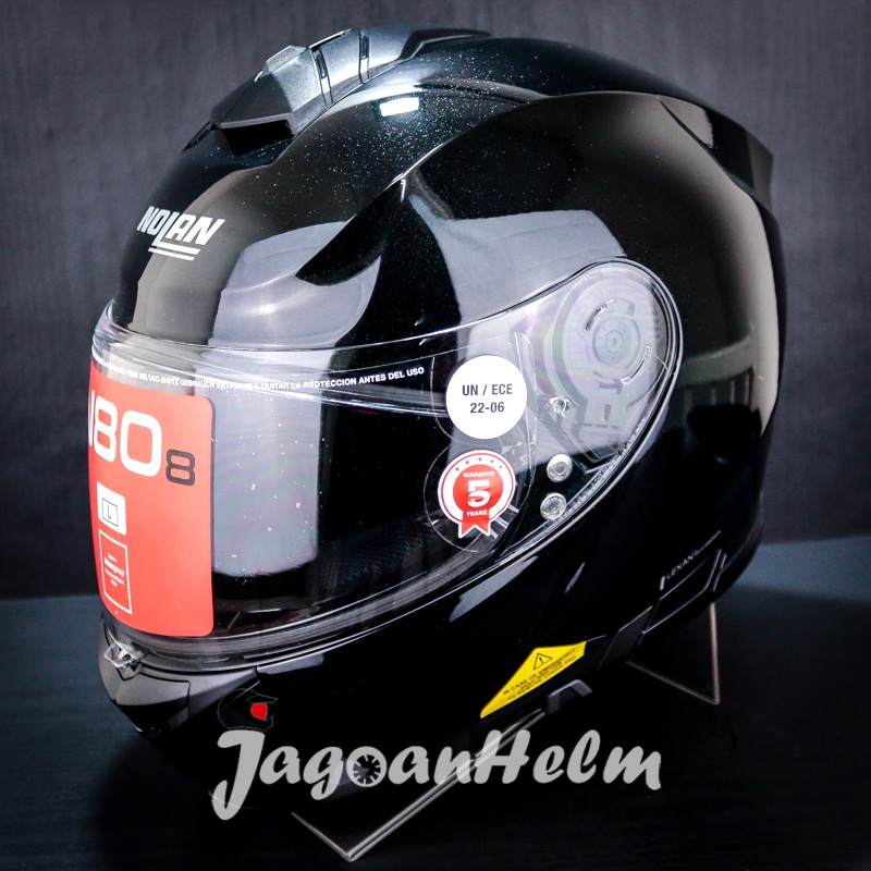Jual NOLAN HELM N808 SPECIAL N-COM #012 | METALIK BLACK | N80-8 DUAL ...