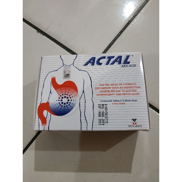 Jual Actal Anti Acid Malaysia Isi 120 Tablet BOX | Shopee Indonesia