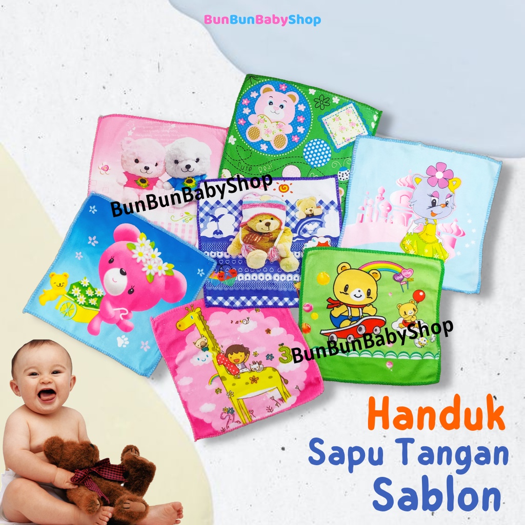 Jual Handuk Sapu Tangan Baby Mini Murah Karakter Unisex Perlengkapan ...