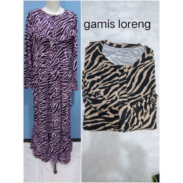 Jual gamis loreng | Shopee Indonesia