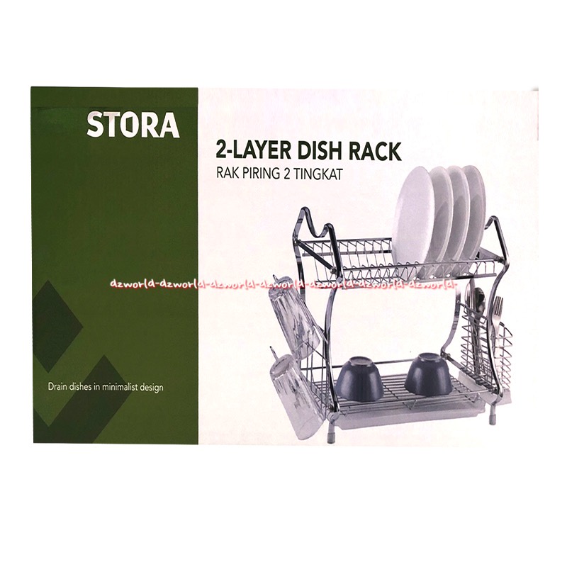 Jual Krischef Dish Rack Rak Piring Dengan Dua Tingkat Kuat Dan Kokoh ...
