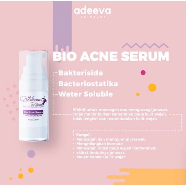 Jual Bio Acne Serum (for acne skin types) | Adeeva | Premium Produk ...