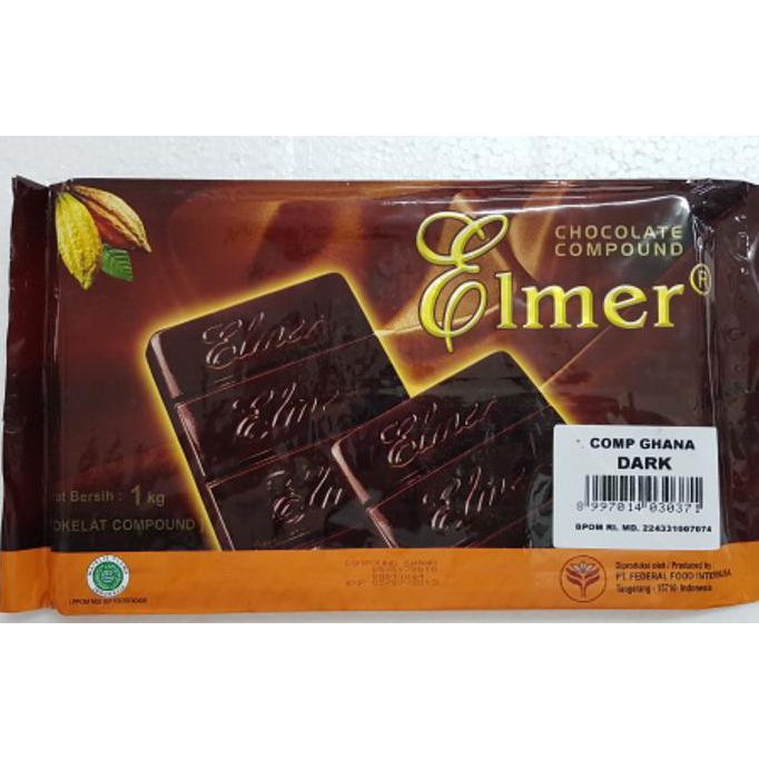 Jual Elmer Chocolate Compound Dark Ghana 1kg | Shopee Indonesia