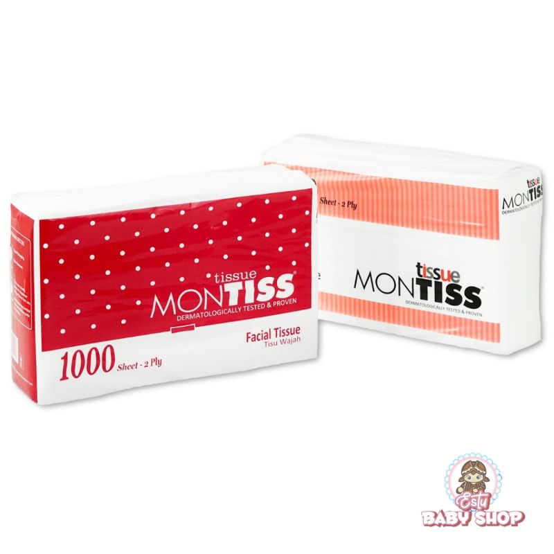 Jual Montiss Facial Tissue / Tisu Wajah Montiss 1000 Sheets 2 Ply ...