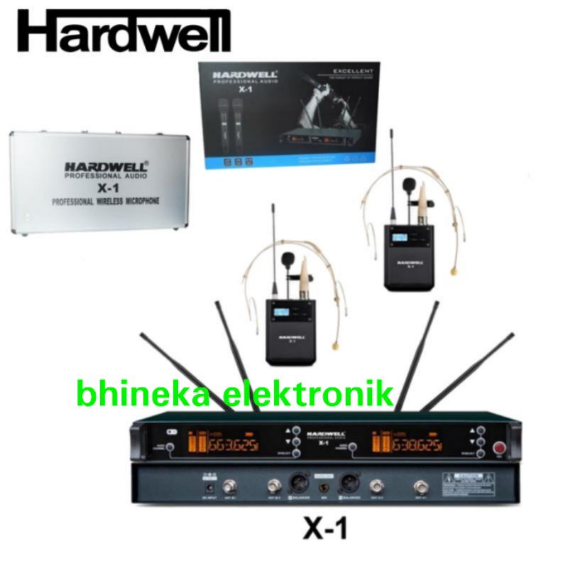 Jual mic wireless hardwell x1 / x-1 mic jepit headset mic original ...
