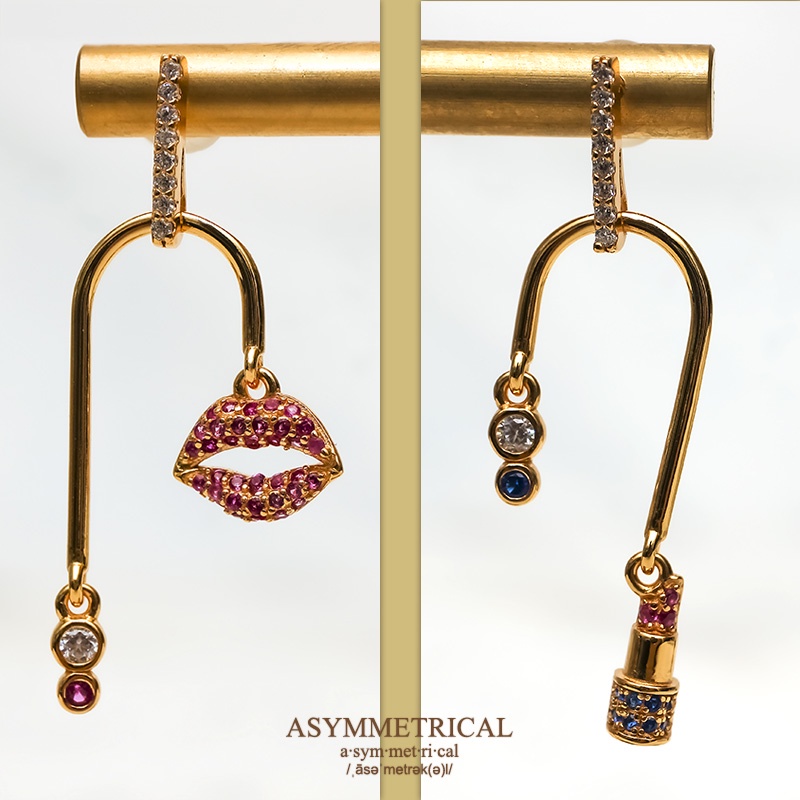 Jual Get Glam - Anting Studs Gemstone Ruby Perak 925 Silver 18k Gold ...