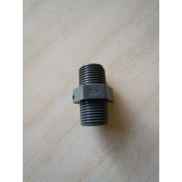 Jual Double Nipple Aw 1/2"/Dobel Nepel 1/2" in Pvc/Nepple/D N/Dobel ...