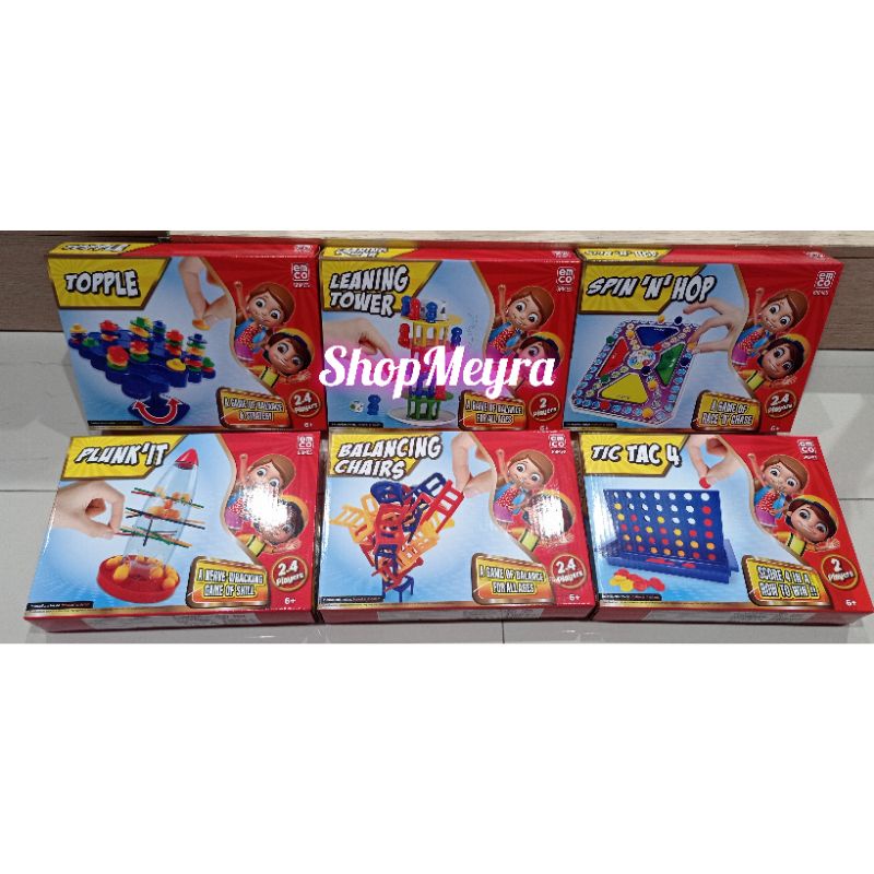 Jual Emco Mini Games Topple / Tic Tac / Learning Tower / Spin and Hop ...