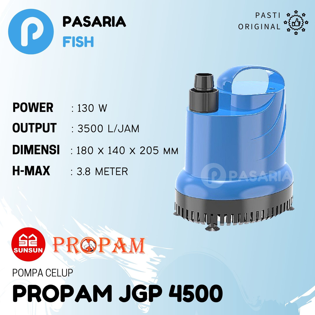 Jual SUNSUN PROPAM JGP4500/JGP 4500 liter/jam Pompa Celup Aquarium ...