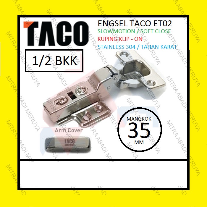 Jual Engsel Sendok Stainless TACO ET02-B 1/2 Bkk Engsel Stainless ...