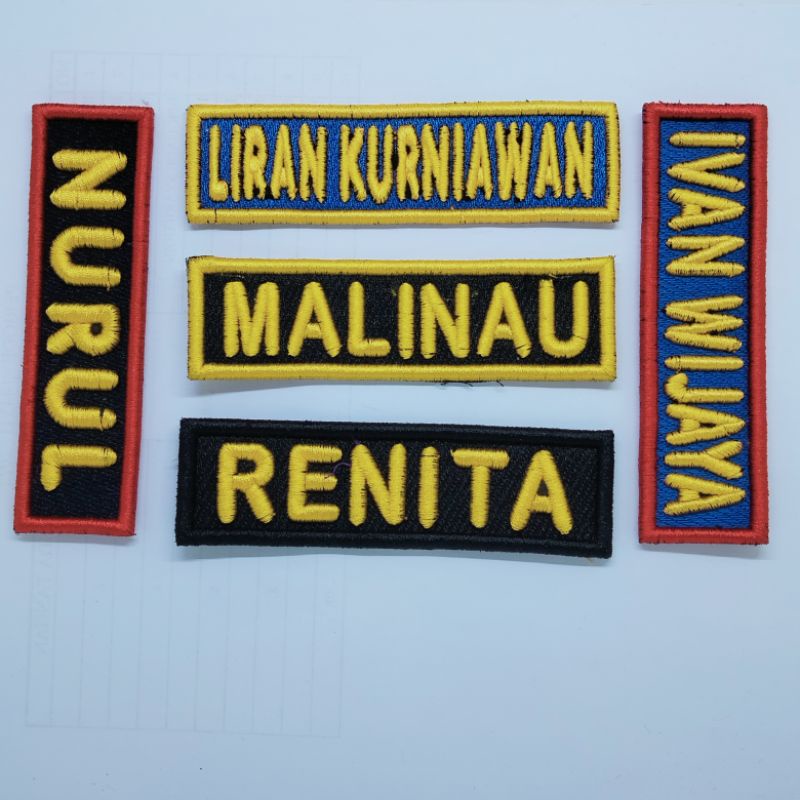 Jual Bordir Nama Timbul / Bordir Logo Nama Timbul / Logo Bordir Nama ...