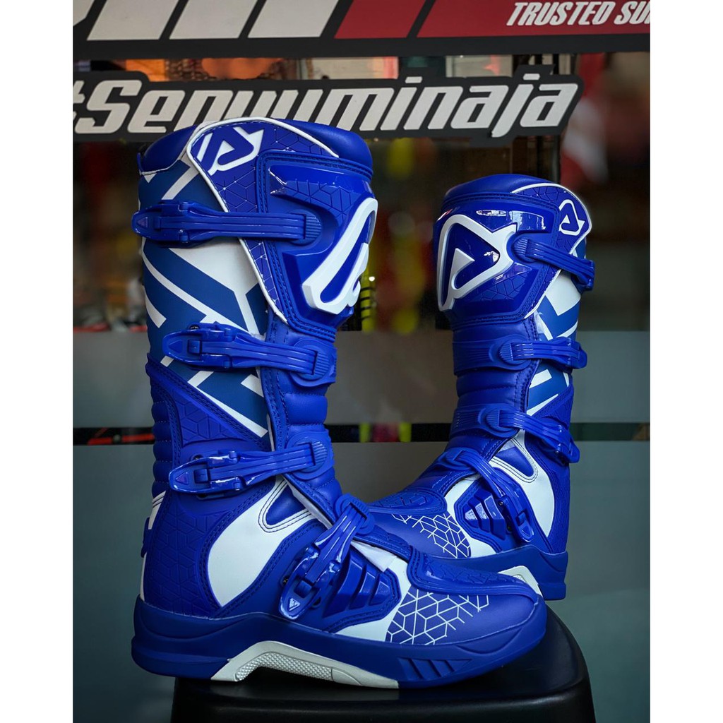 Jual Sepatu Cross Acerbis X-Team Blue White | Shopee Indonesia
