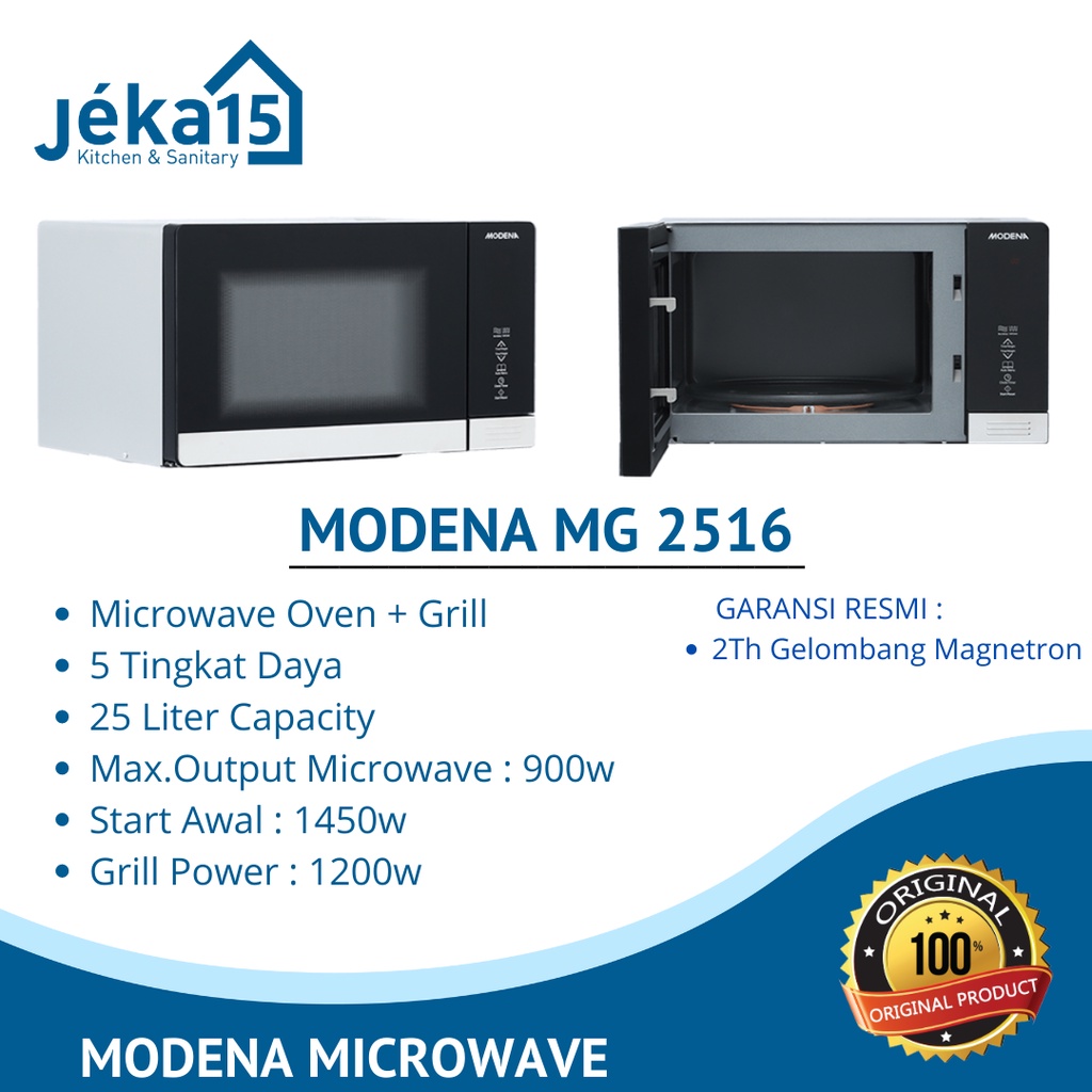 Jual MICROWAVE OVEN GRILL MODENA MG 2516 | Shopee Indonesia