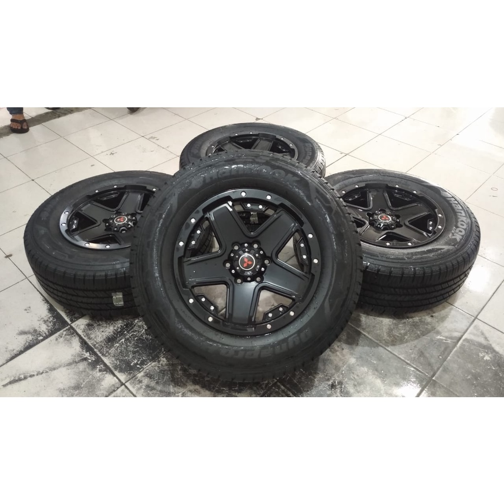 Jual Velg Mobil Bekas Racing HSR Ring 18 Lebar 9 Hole 6X139,7 BLACK + Ban HANKOOK 275/65 R18 ...