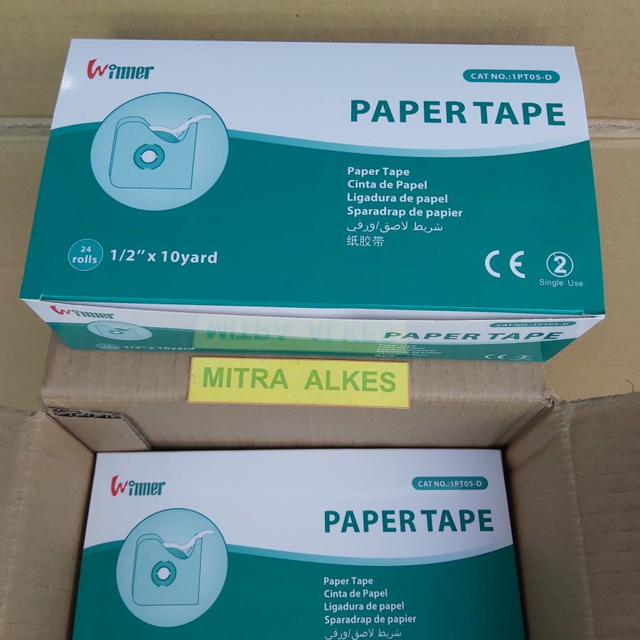 Jual Paper Tape Winner 0,5 in 1/2 in. Plester Micropore Winer 0,5 inci ...