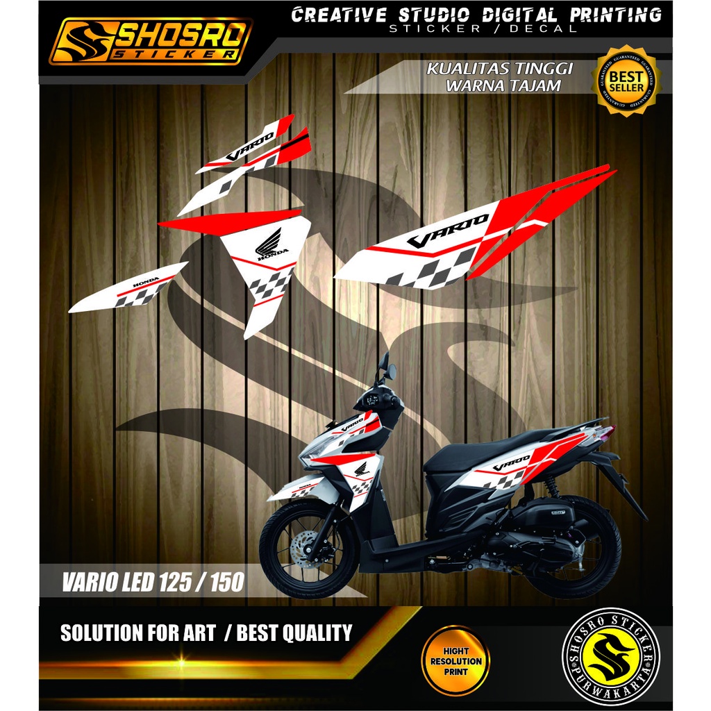 Jual STIKER/ STRIPING VARIASI HONDA VARIO 125 & 150 LED TAHUN 2015 2016 2017 SIMPLE MOTIF 2022 ...