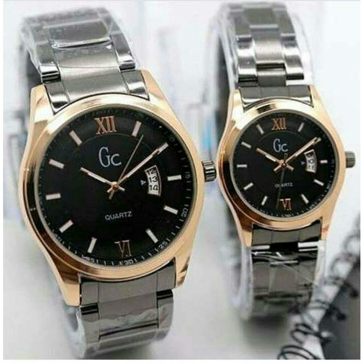 Jual Hot Sale jam tangan gc couple tnggal rantai free box batrai ...