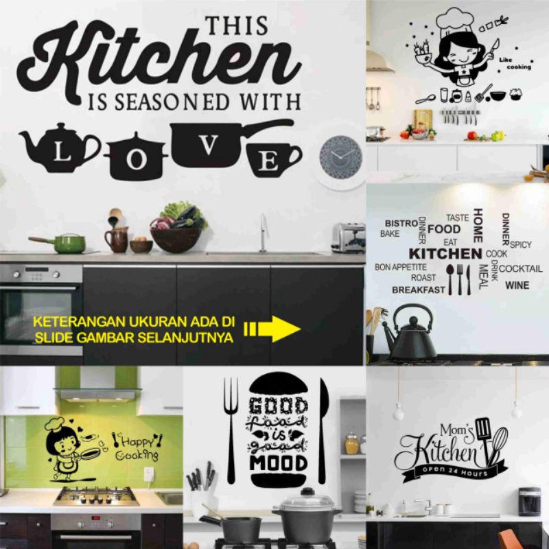 Jual Stiker Dinding Dapur Dekorasi Wall Cutting Sticker Kitchen Tembok ...
