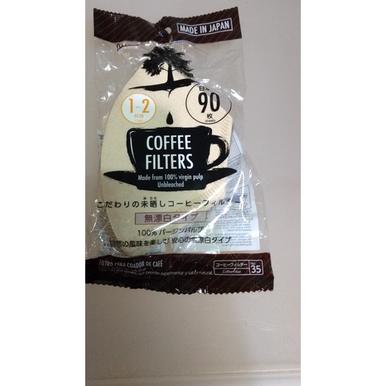 Jual ☆ DAISO Coffee filter paper kertas saring kopi 90 lembar for 1-2 ...