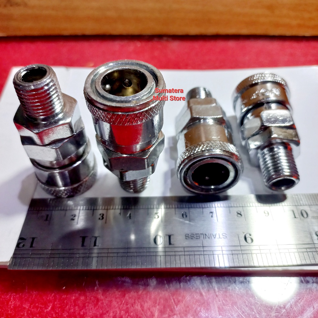 Jual SM 20 1/4" Quick Coupler Kopler Nepel Sambungan Selang Angin Air ...