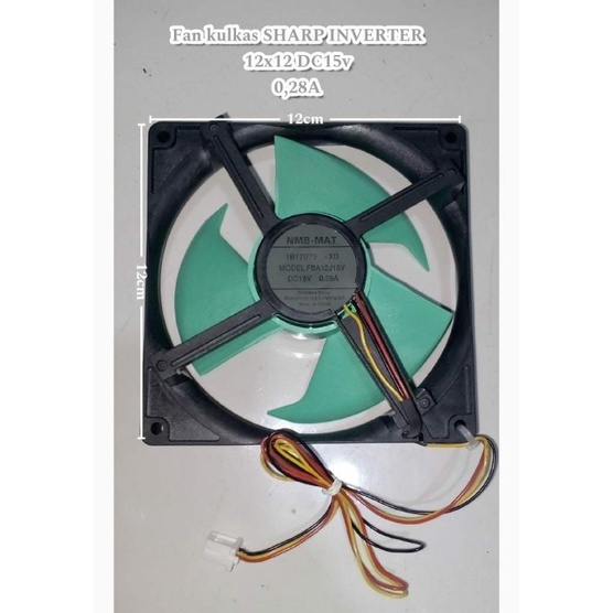 Jual Axial fan kulkas sharp inverter 12 x 12 DC 15V O28A | Shopee Indonesia