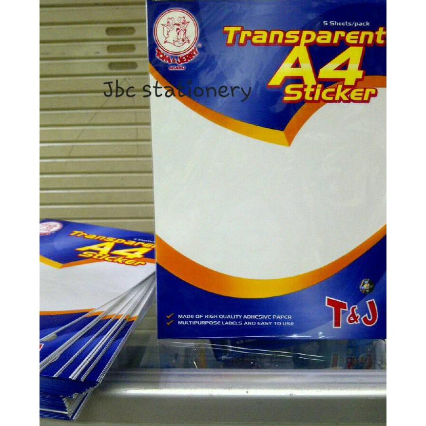 Jual Laris Manis Label Sticker Transparan / Transparent Uk A4 Tom ...