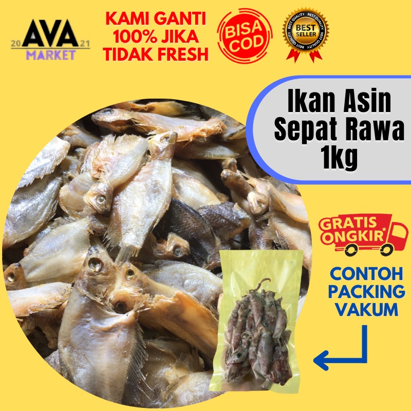Jual Ikan Asin Sepat Rawa Ada Kepala 1 KG | Shopee Indonesia