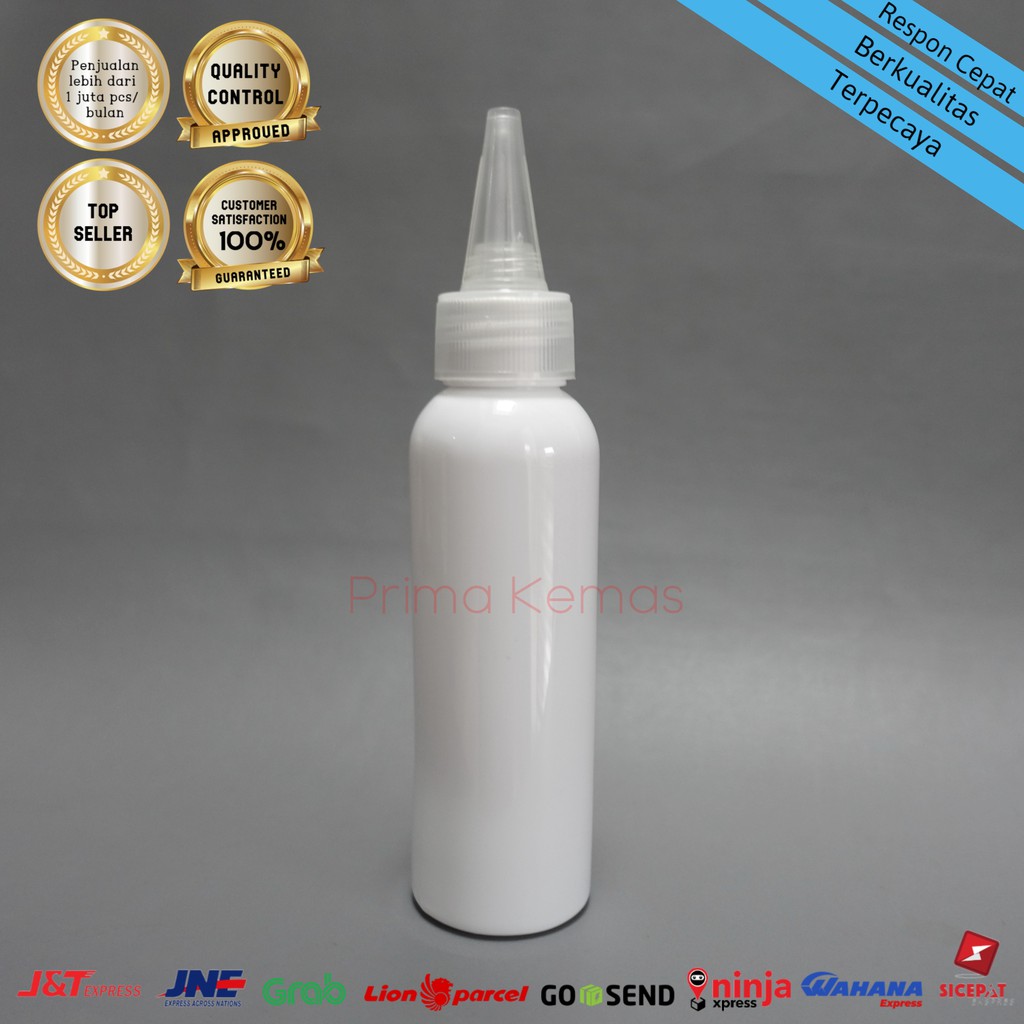 Jual Botol Cap Kerucut 100 ml - botol kosmetik - botol hair tonic ...