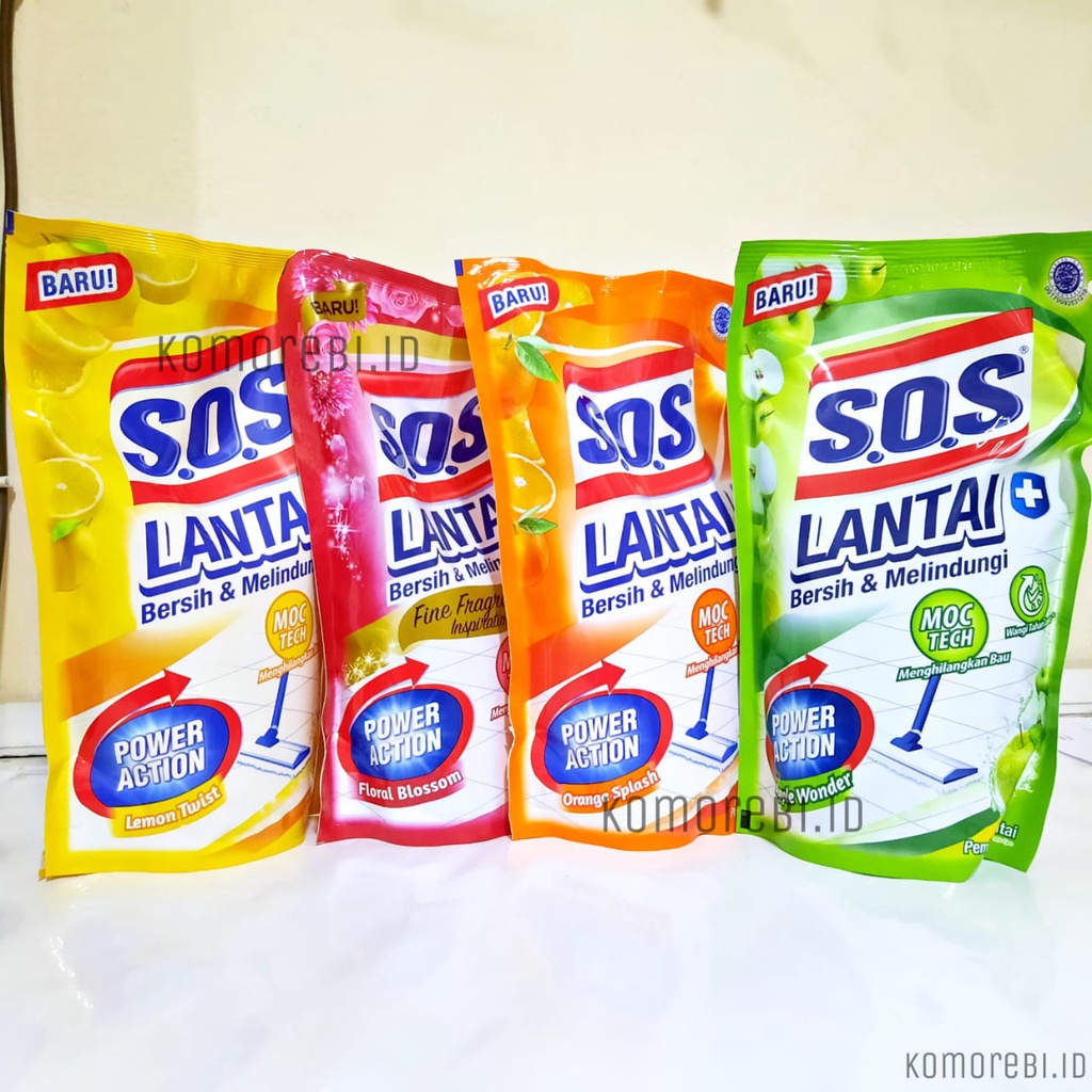Jual SOS Pembersih Lantai 700 ml Floral Blossom (PInk), Lemon Twist ...