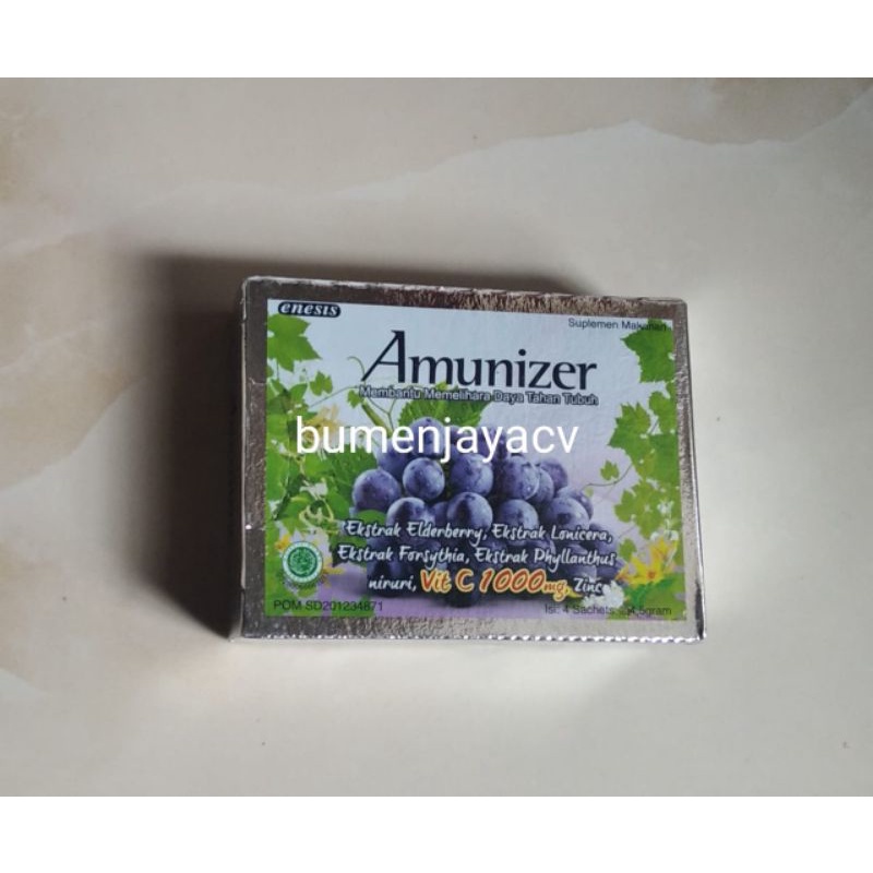 Jual Amunizer per box isi 4 sashet untuk daya tahan tubuh | Shopee ...