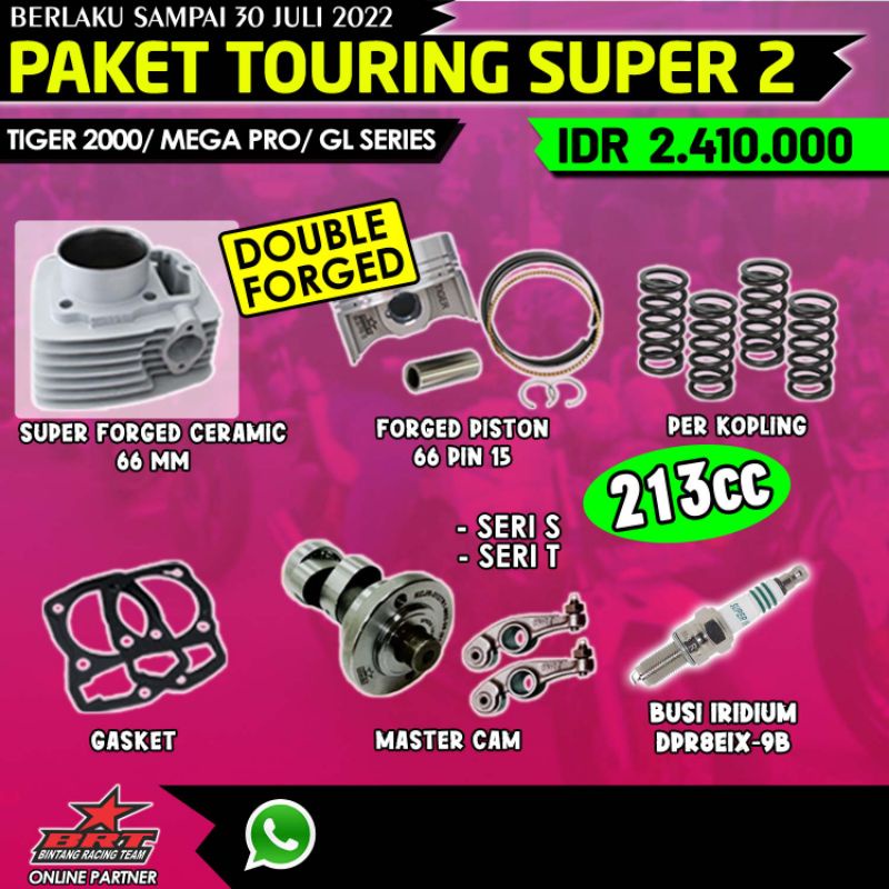 Jual PAKET TOURING SUPER 2 BRT ( TIGER,GL SERIES,MEGA PRO ) | Shopee ...