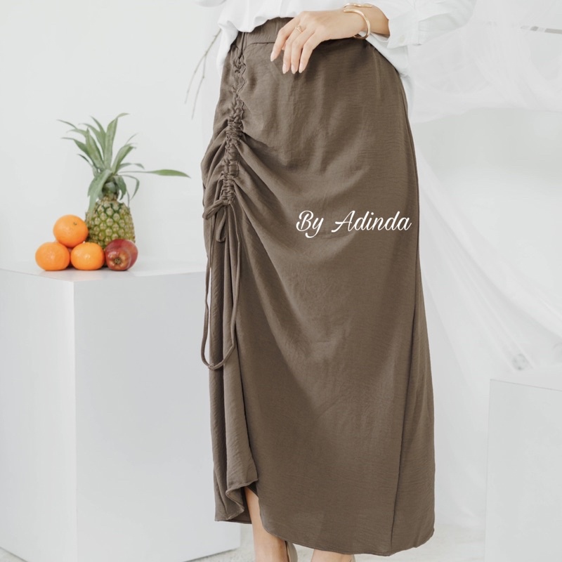 Jual ROK KERUT TALI AIRFLOW CRINKLE SKIRT SERUT BASIC PANJANG BAWAHAN ...