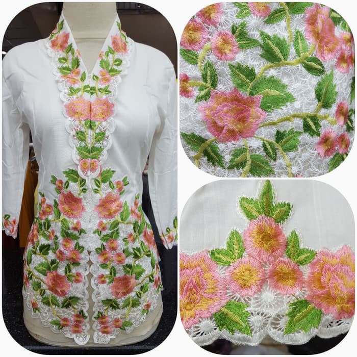 Jual BAJU ENCIM KEBAYA KARTINI MODEREN PILIHAN WARNA | Shopee Indonesia