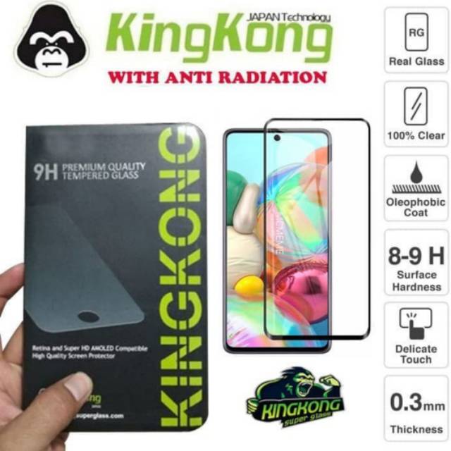 Jual kingkong Tempered glass Full Cover Samsung A35 A55 A51 A71 A32 M32 A50 A70 a12 A52 A72 A53 ...