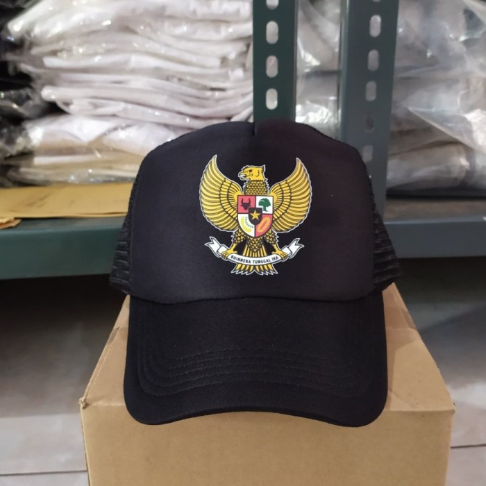 Jual TOPI TRUCKER JARING DISTRO GARUDA INDONESIA POLOS CUSTOM PRIA ...