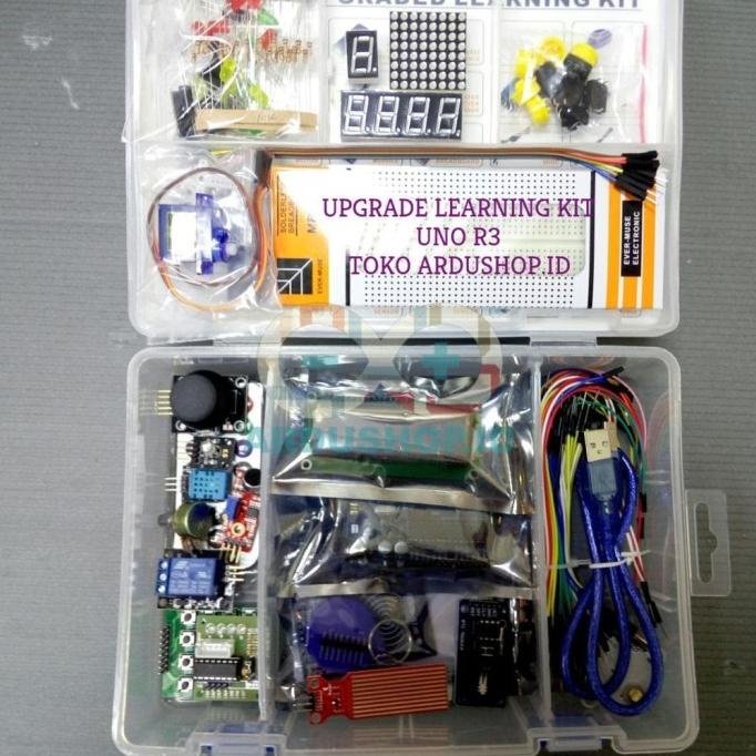 Jual BEGINNER LEARNING KIT ARDUINO - UNO R3 Compatible Version With BOX | Shopee Indonesia