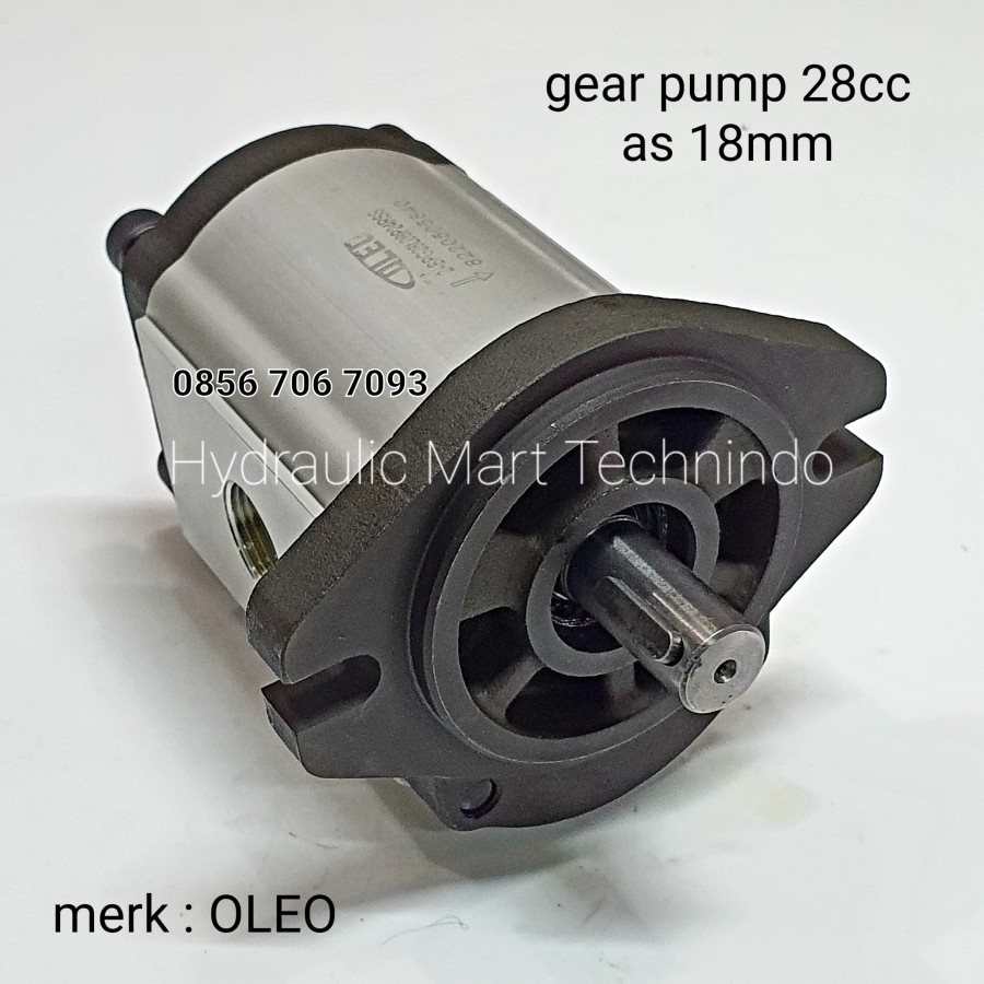 Jual pompa hidrolik gear pump 28cc_as18mm SAE-A, 2ABPG28L08P24RSS gear pump merk OLEO | Shopee ...