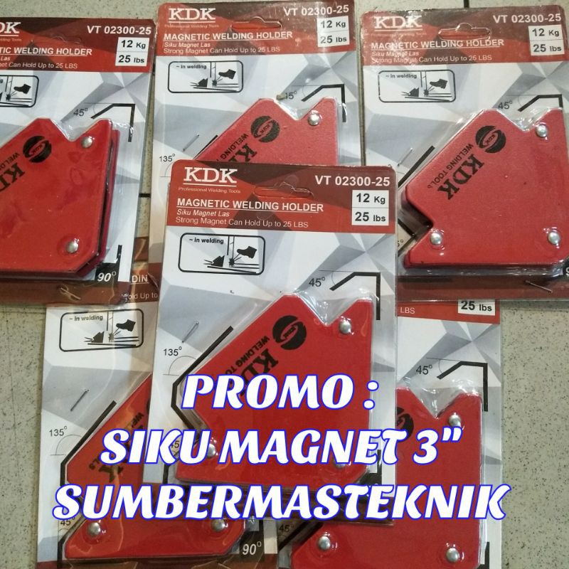 Jual SIKU MAGNET LAS 3 INCH 25LBS KDK MAGNETIC WELDING HOLDER 3INCH ...